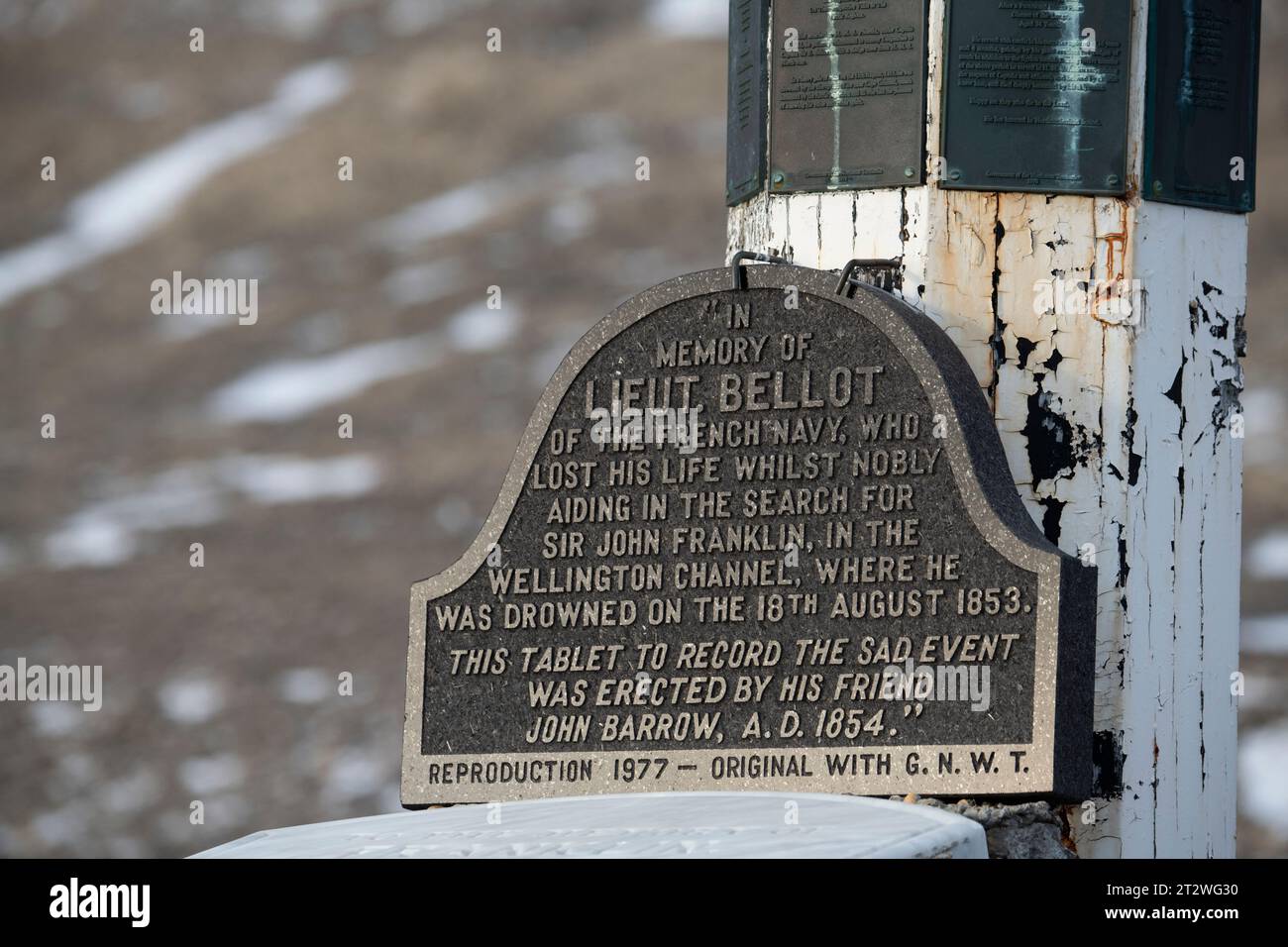 Canada, Nunavut, Resolute Bay, Erebe Bay, Beechey Island. Historic ...