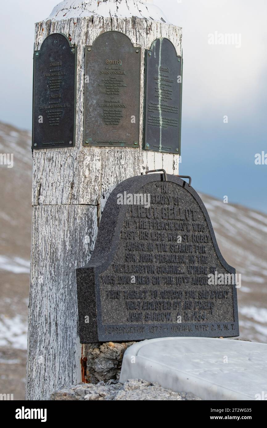 Canada, Nunavut, Resolute Bay, Erebe Bay, Beechey Island. Historic ...
