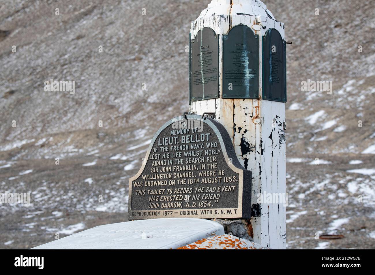 Canada, Nunavut, Resolute Bay, Erebe Bay, Beechey Island. Historic ...