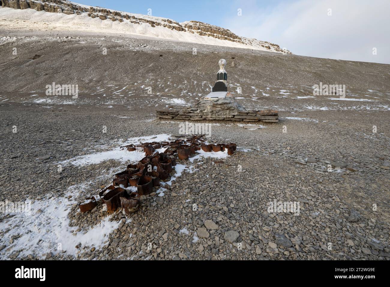 Canada, Nunavut, Resolute Bay, Erebe Bay, Beechey Island. Historic ...