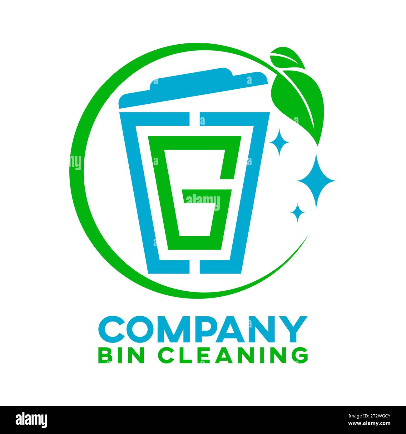 Trash can bin cleaning logo Stock Vector Image & Art - Alamy
