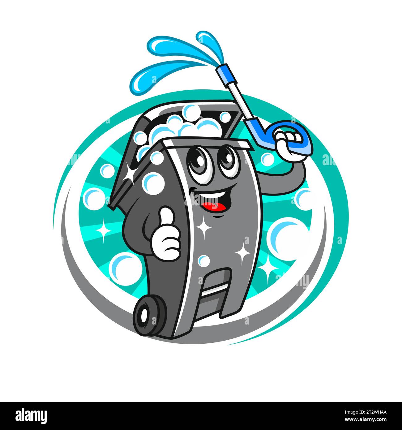 Trash can bin cleaning logo Stock Vector Image & Art - Alamy