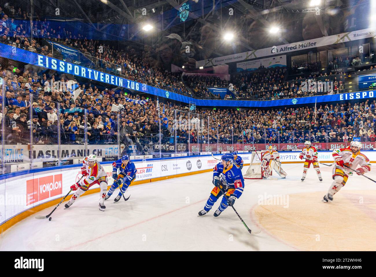 A glimpse of the action in the Bossard Arena during the National League ...
