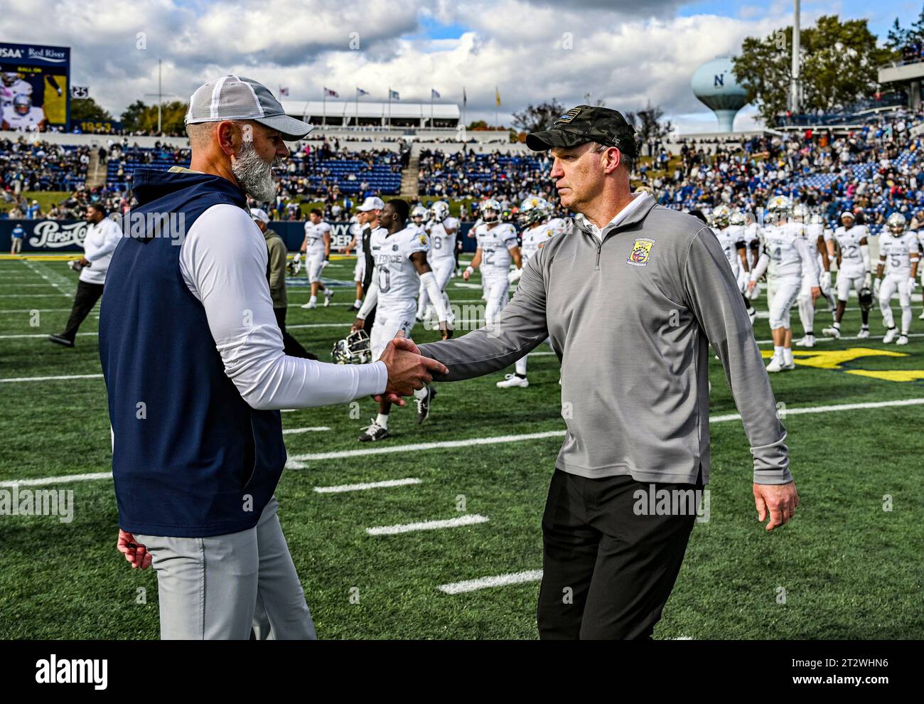 ANNAPOLIS, MD - OCTOBER 21: Navy Midshipmen head coach Brian Newberry ...