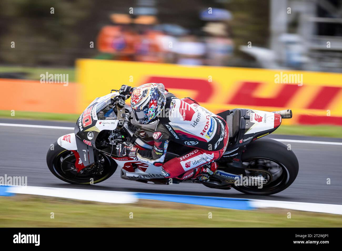 MELBOURNE, AUSTRALIA - OCTOBER 20: Takaaki NAKAGAMI of Japan on the LCR Honda IDEMITSU HONDA ...