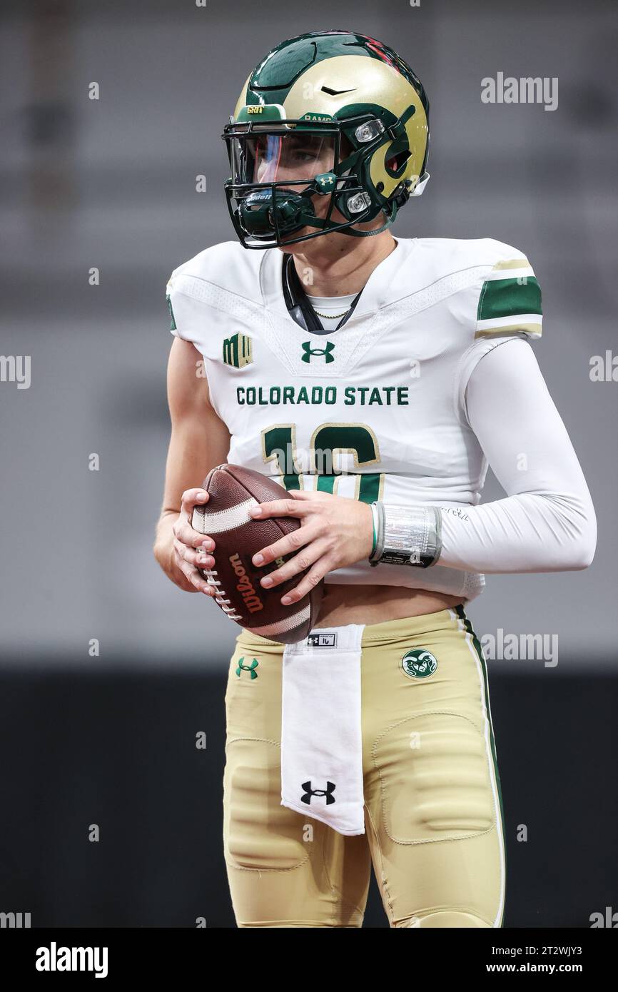 Las Vegas, NV, USA. 21st Oct, 2023. Colorado State Rams quarterback ...