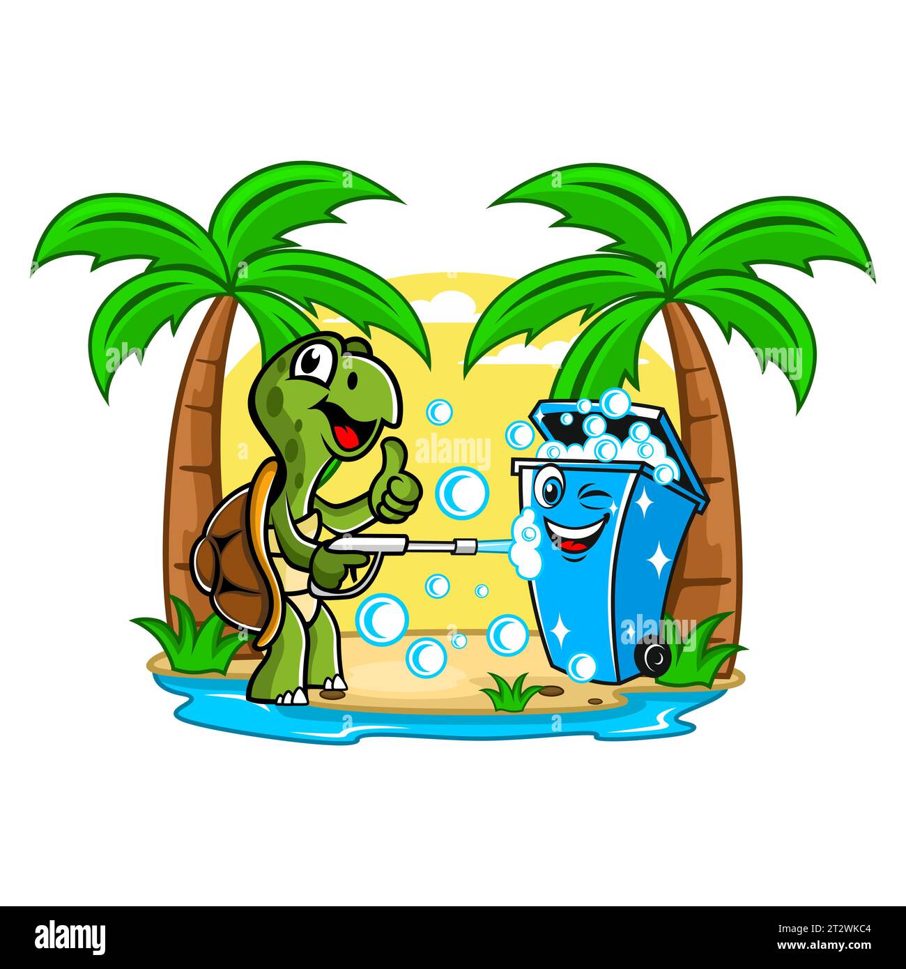 Trash can bin cleaning logo Stock Vector Image & Art - Alamy