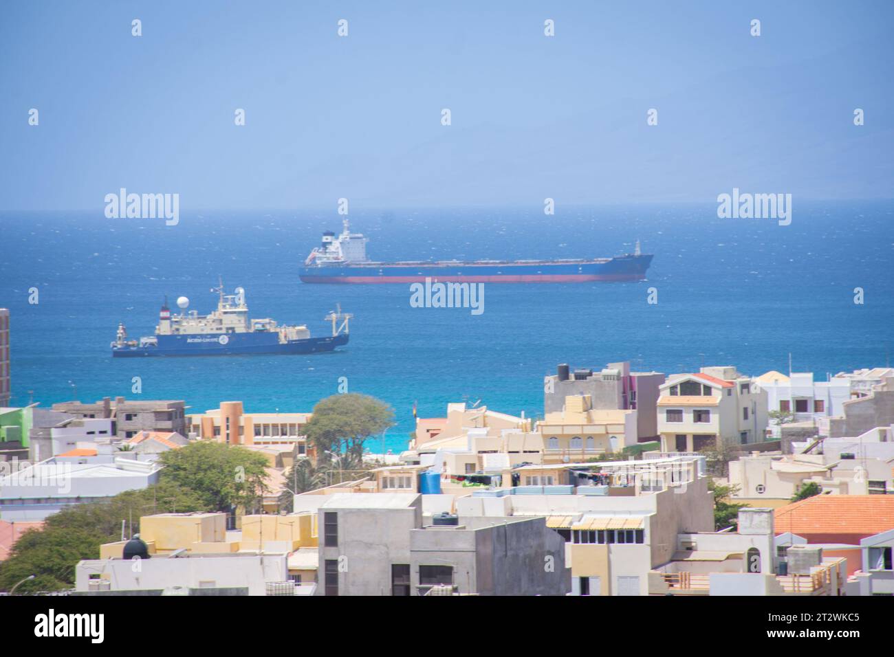 Aerial view mindelo city hi-res stock photography and images - Alamy