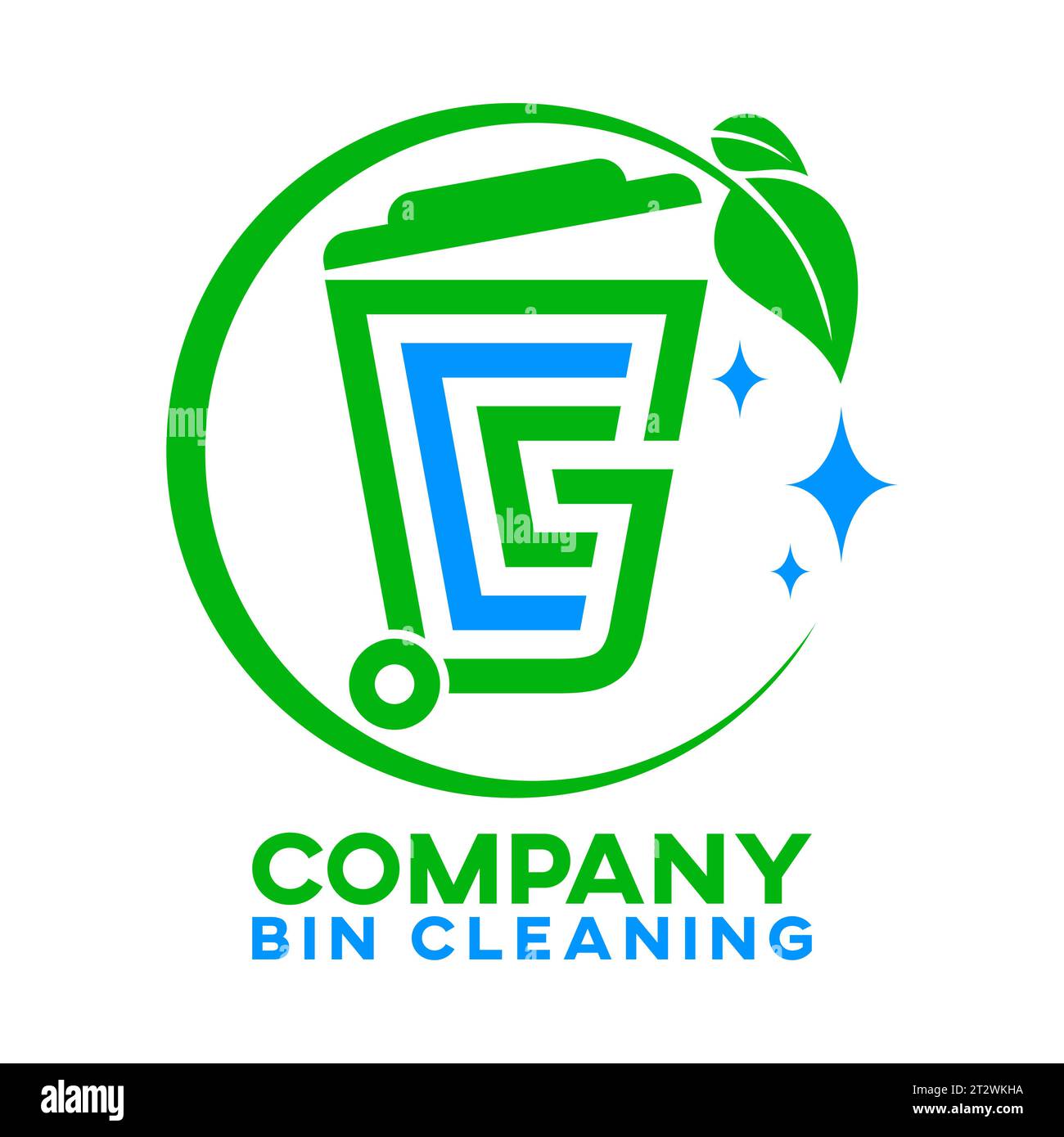Trash can bin cleaning logo Stock Vector Image & Art - Alamy