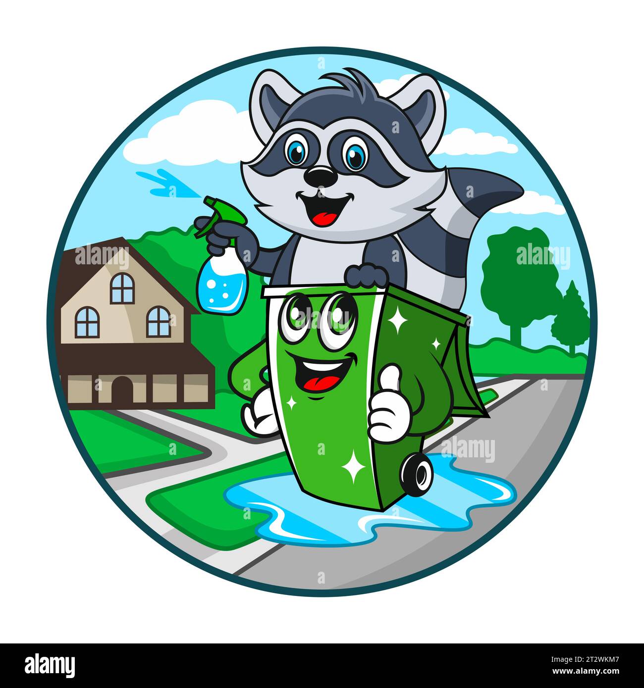 Trash can bin cleaning logo Stock Vector Image & Art - Alamy