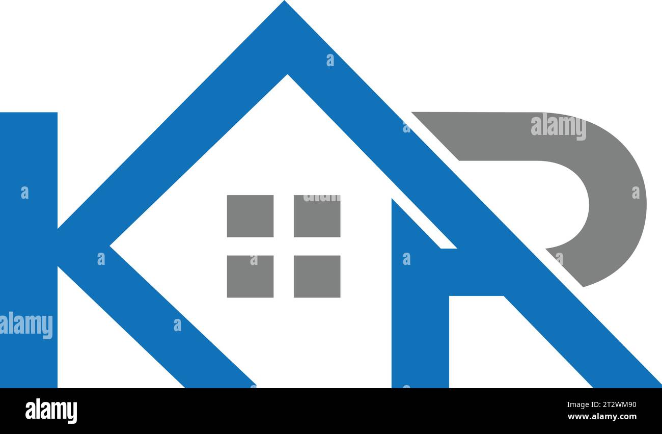 Vector KR with Home and Real estate logo Stock Vector Image & Art - Alamy