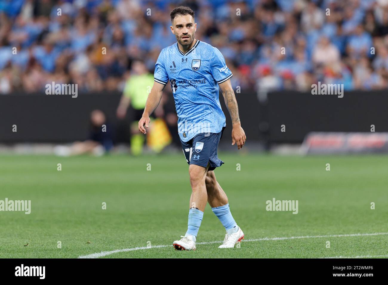 Sydney, Australia. 21st Oct, 2023. Anthony Cáceres of Sydney FC looks ...