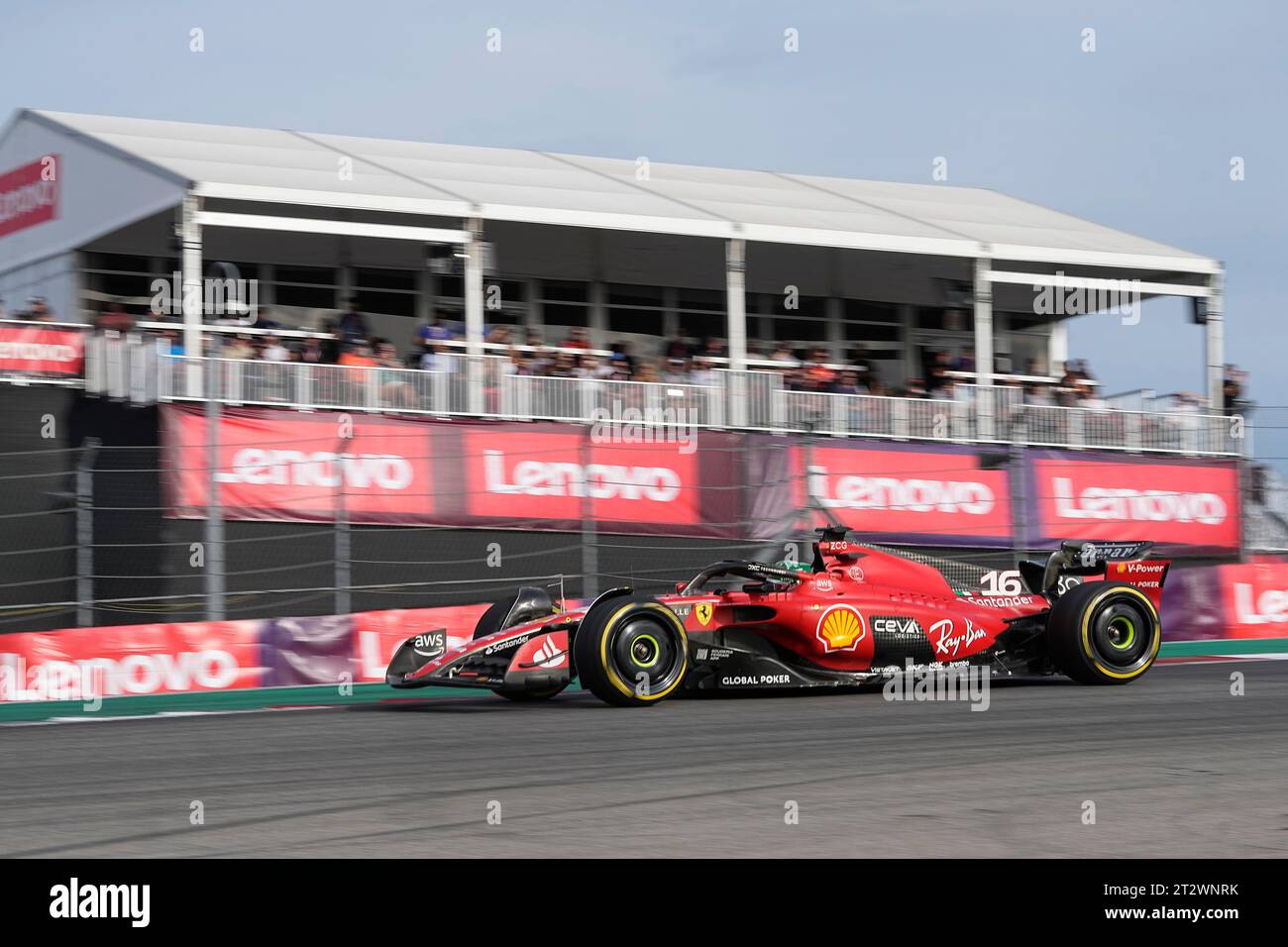 Ferrari driver Charles Leclerc, of Monaco, drives during the sprint ...