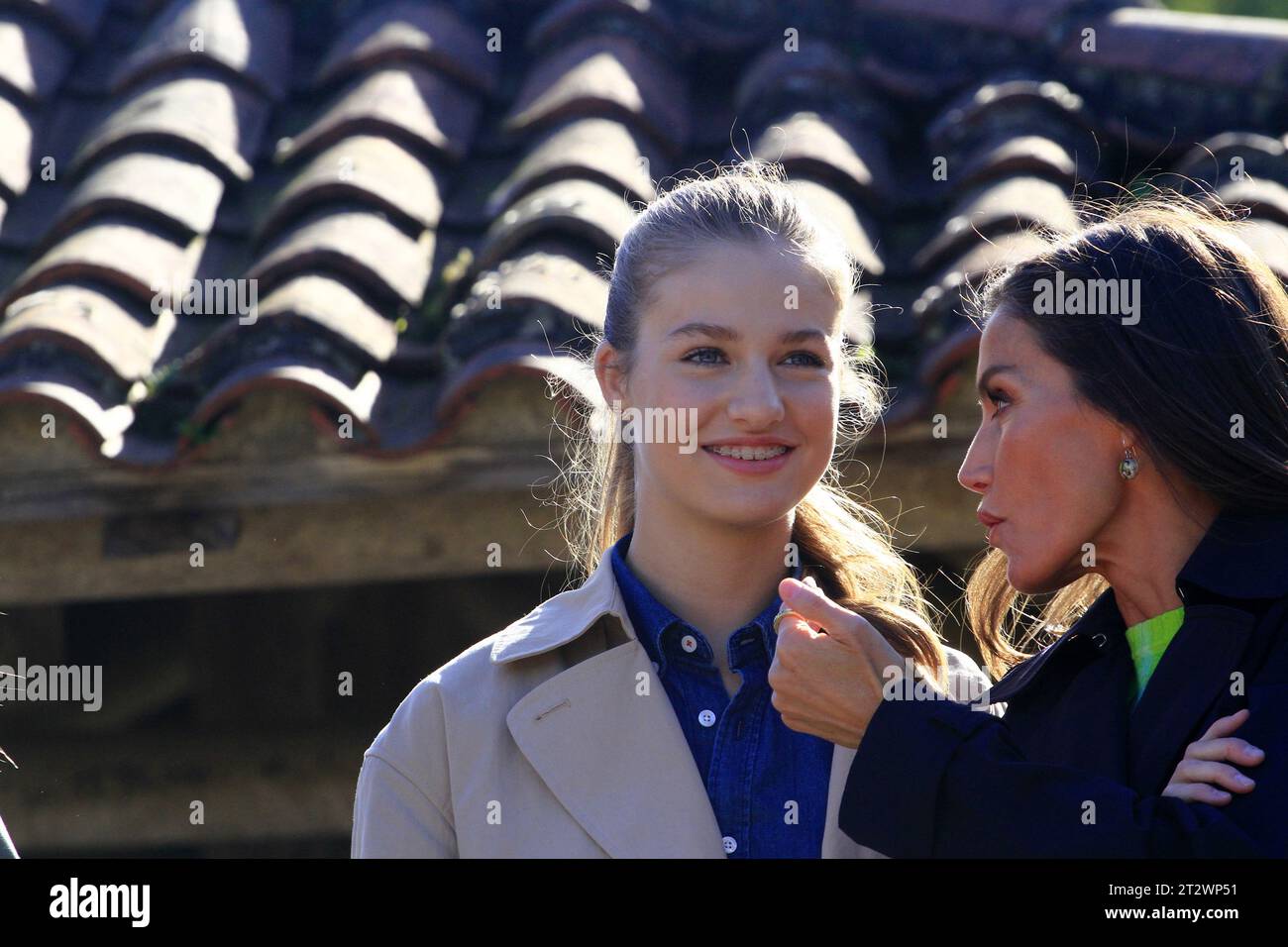 Spain. 21st Oct, 2023. The Spanish royal family visit the parishes of ...