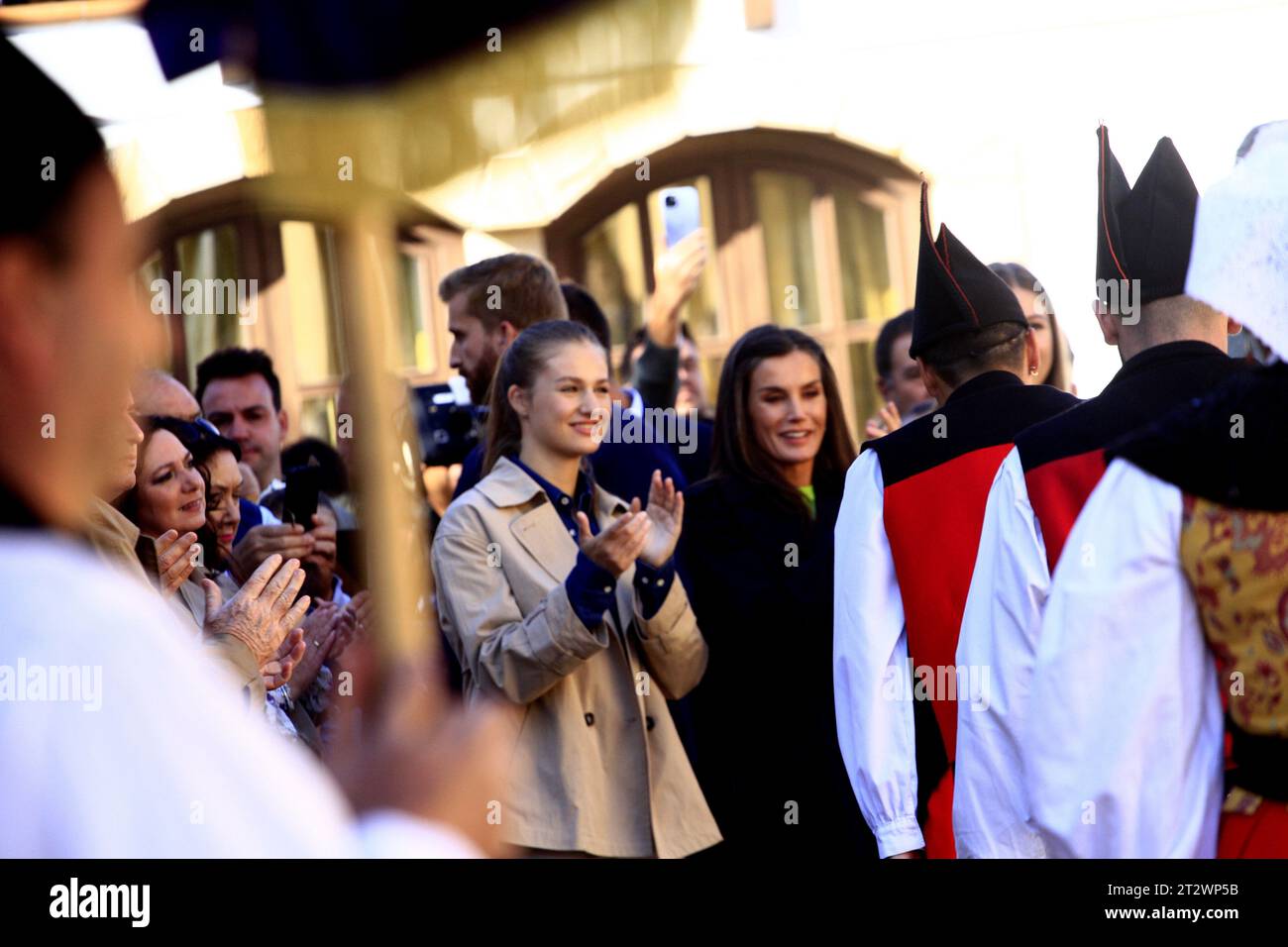 Spain. 21st Oct, 2023. The Spanish royal family visit the parishes of ...