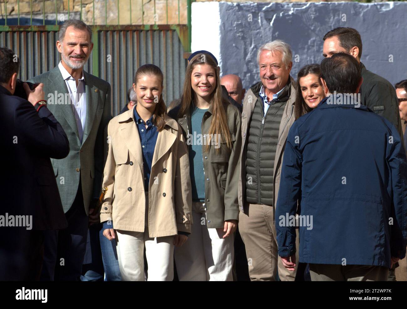Spain. 21st Oct, 2023. The Spanish royal family visit the parishes of ...