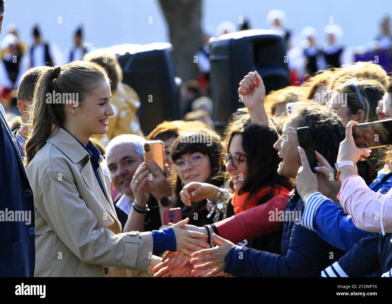 Spain. 21st Oct, 2023. The Spanish royal family visit the parishes of ...