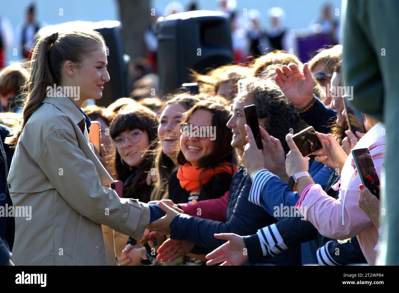 Spain. 21st Oct, 2023. The Spanish royal family visit the parishes of ...