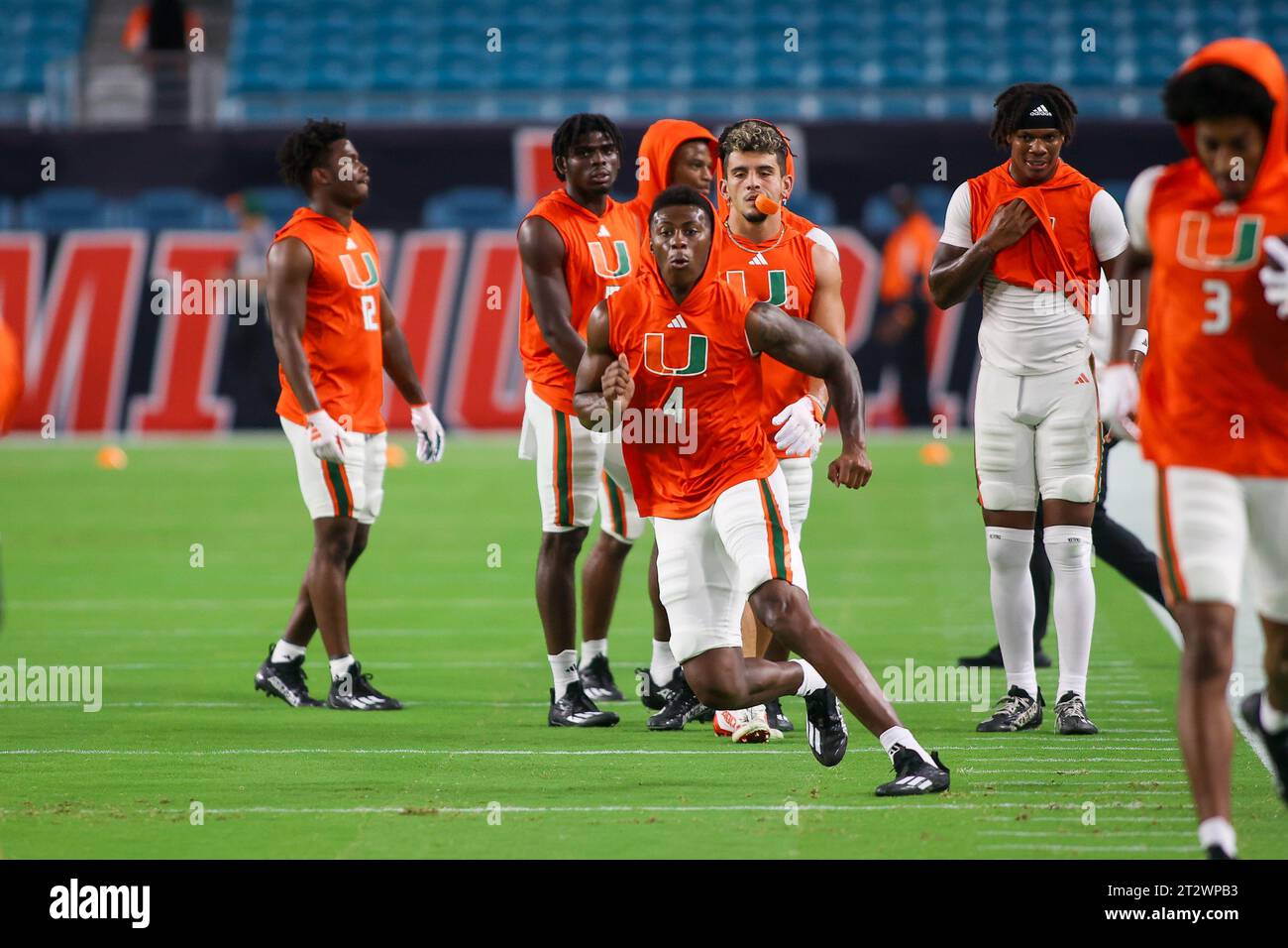 Canes WR Colbie Young-Miami Gardens, Florida, USA. 21 October, 2023 ...