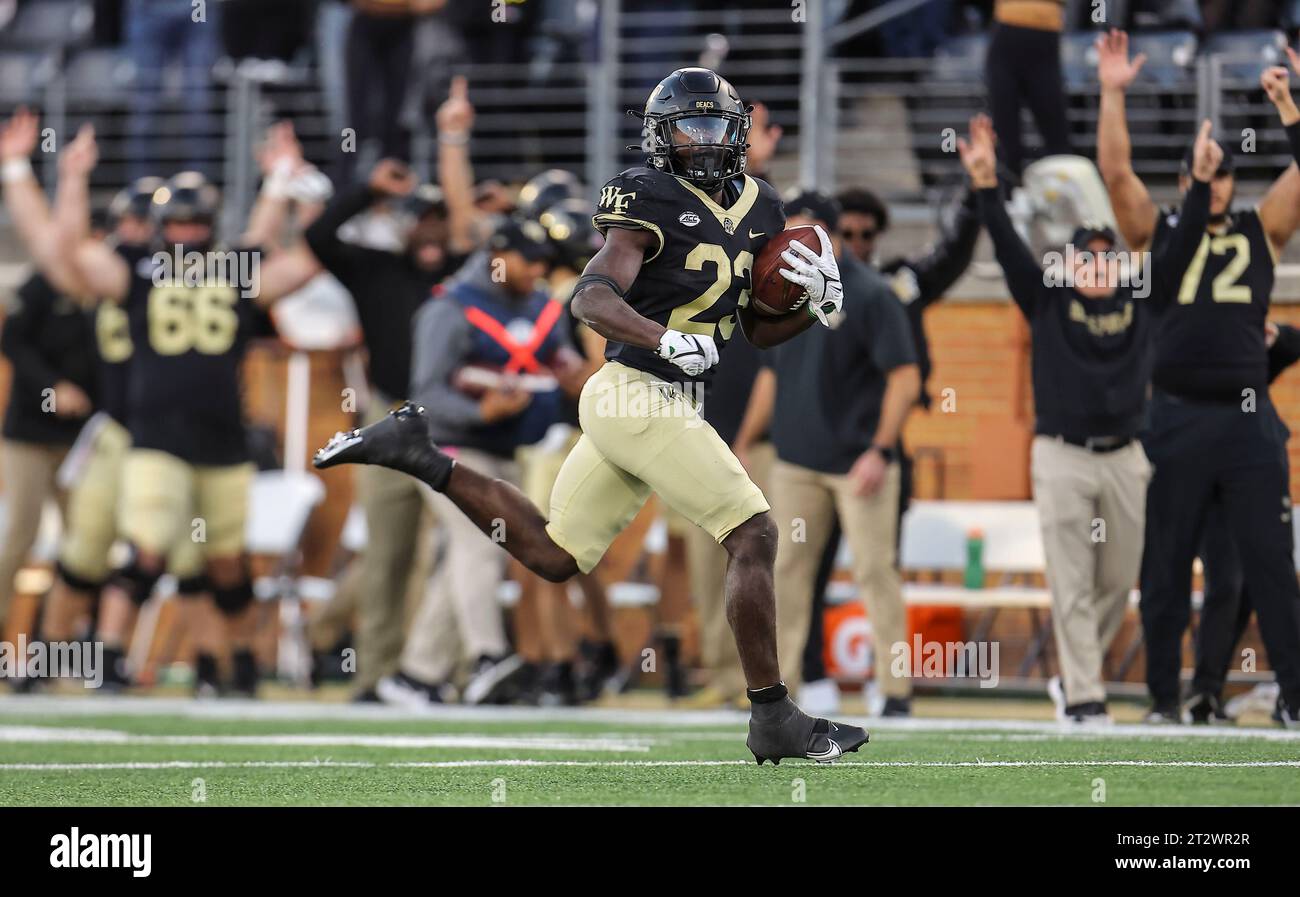 October 21, 2023: Wake Forest sophomore Demond Claiborne (23) runs for ...