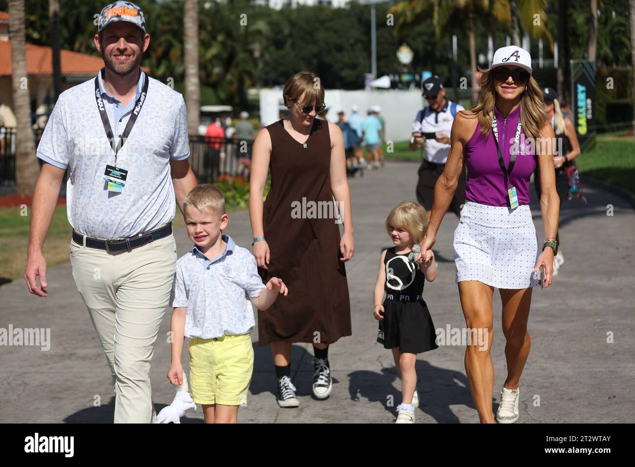 MIAMI, FL - OCTOBER 21: Eric and Lara Trump with son Eric and daughter ...