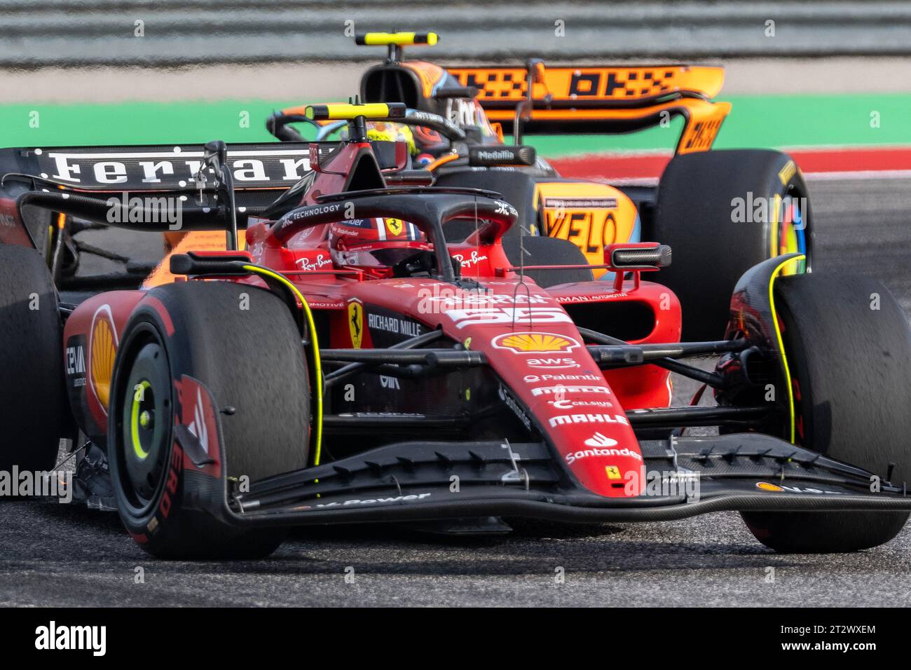 Texas, USA. 21st Oct, 2023. Carlos Sainz #55 for the Scuderia Ferrari ...