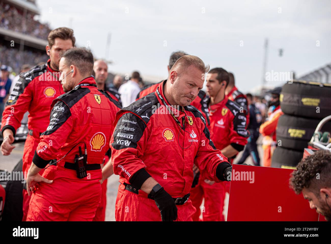 Scuderia Ferrari team on grid during Saturday Sprint Race of FORMULA 1 ...