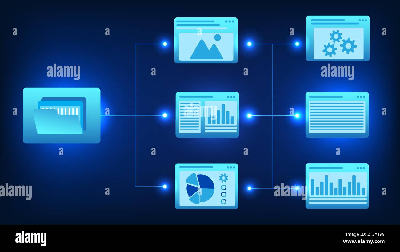 File transfer via cloud hi-res stock photography and images - Alamy