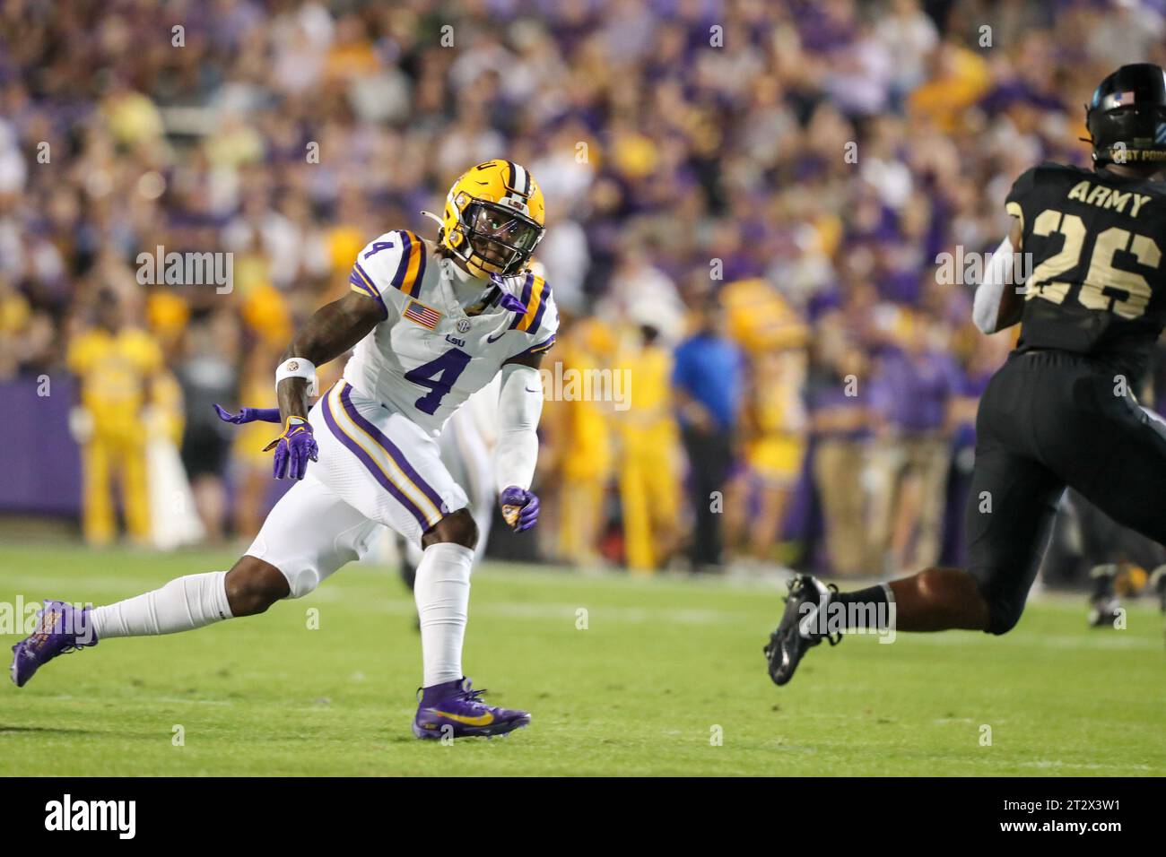 October 21, 2023: LSU linebacker Harold Perkins Jr. (4) tries to run ...