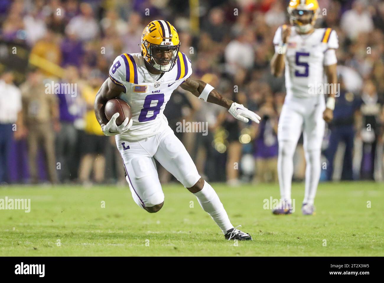 Baton Rouge, LA, USA. 21st Oct, 2023. LSU wide receiver Malik Nabers (8 ...