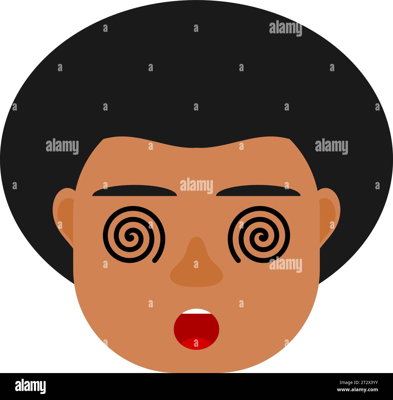 Cute black boy confused. Black boy avatar. Black boy emoji Stock Vector ...
