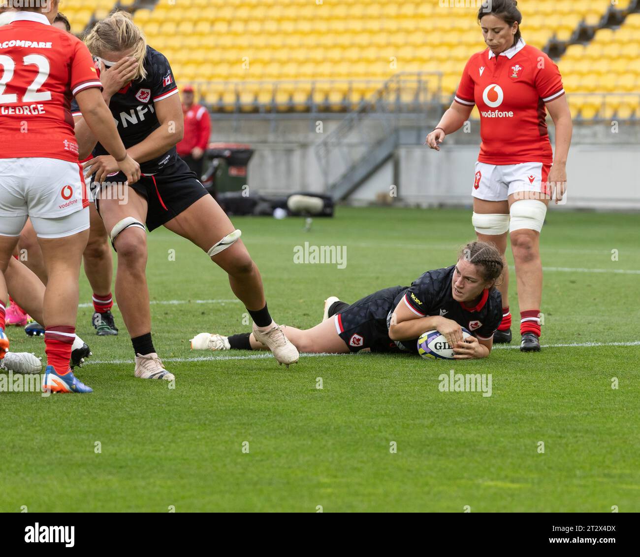 Wellington, New Zealand. 21st Oct, 2023. Gillian Boag scores her second ...