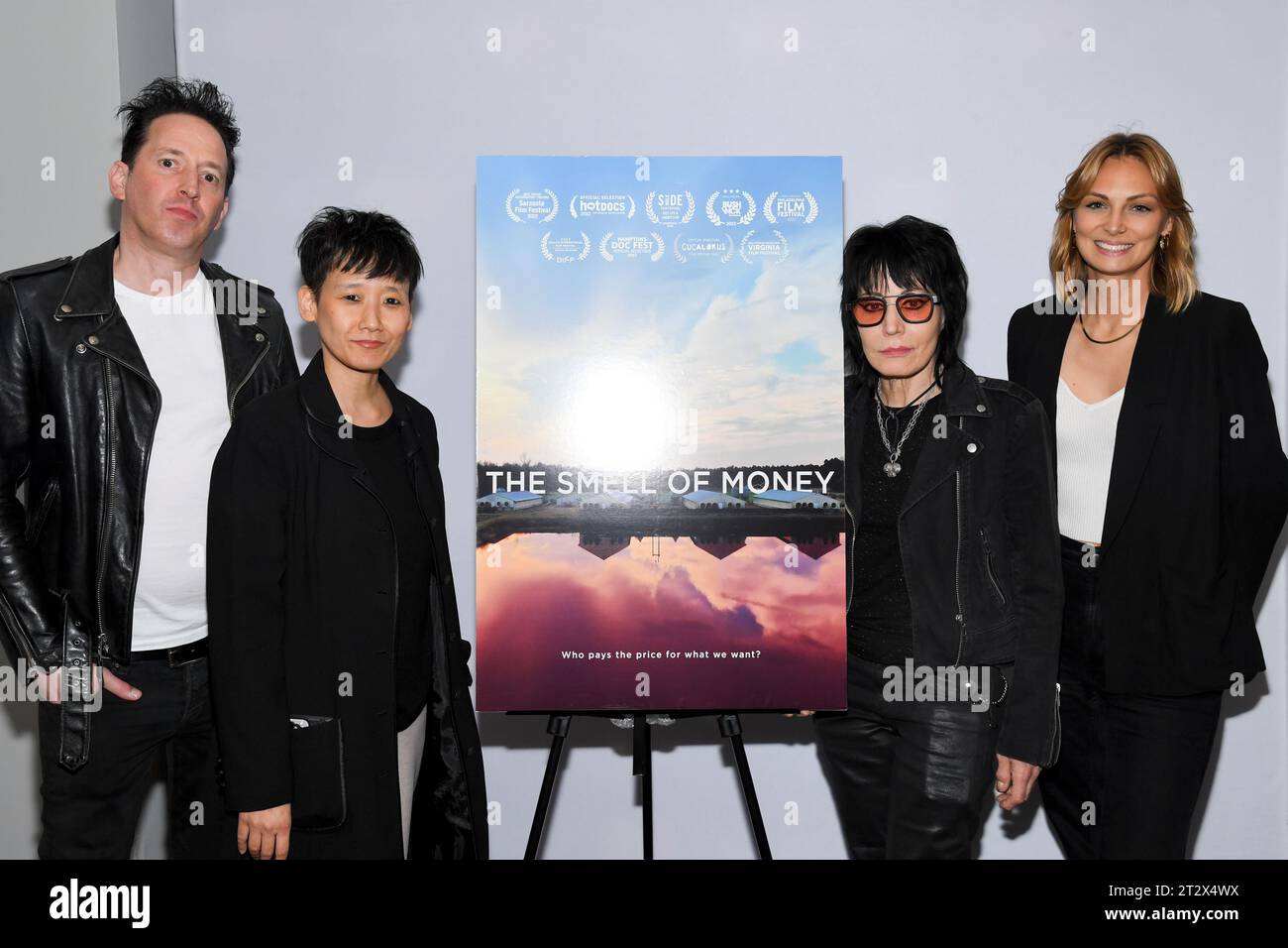 New York, USA. 21st Oct, 2023. Michelle Cho, Joan Jett and Jamie Berger ...