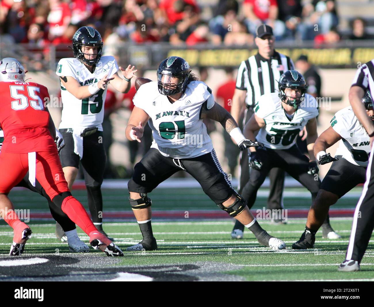 October 21, 2023 - Hawaii Rainbow Warriors defensive lineman Josh ...