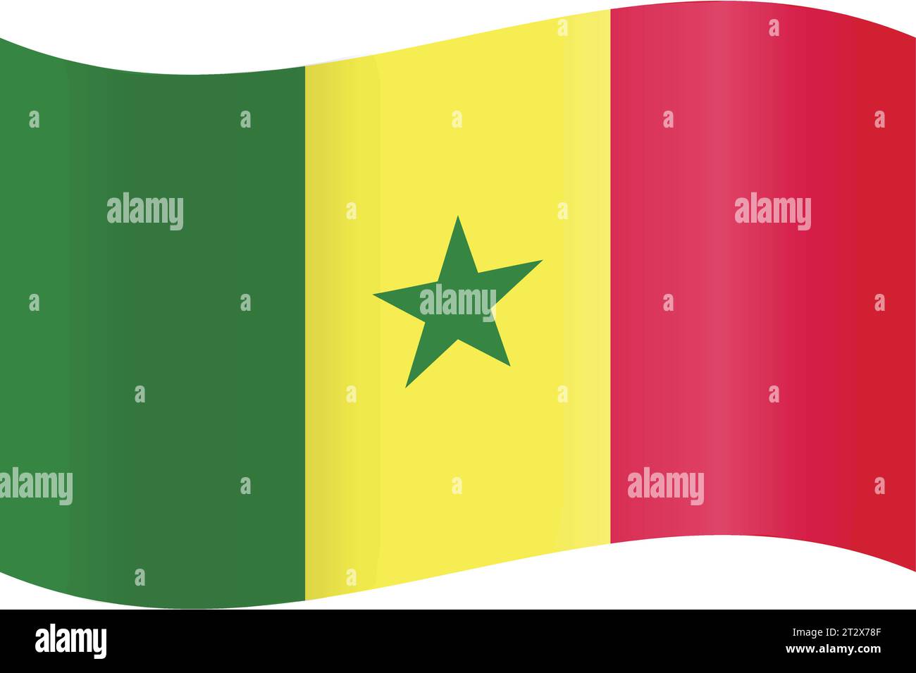 Senegal's official flag's vector colors a vector representation Stock ...