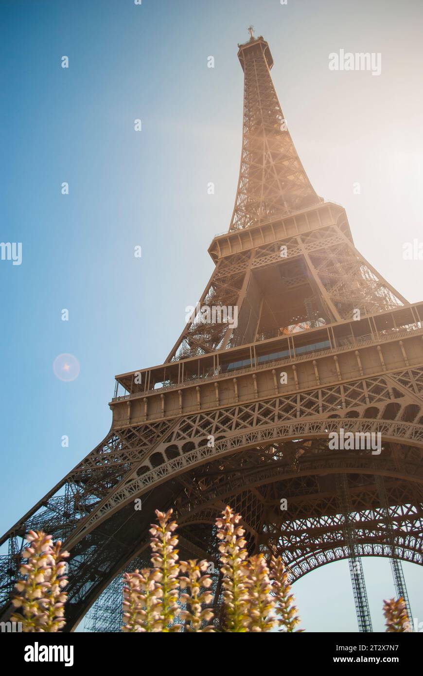 A photo of the impressive Eiffel Tower in Paris, France. Taken right at ...