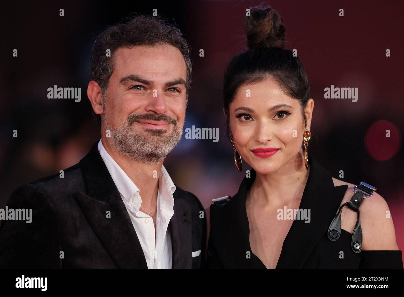 Rome, Italy. 21st Oct, 2023. Andrea Perroni and Eva Cela attend the red ...