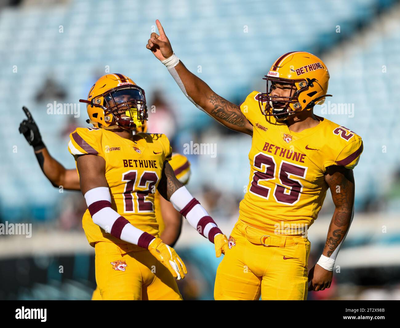 Jacksonville, FL, USA. 21st Oct, 2023. Bethune Cookman linebacker ...