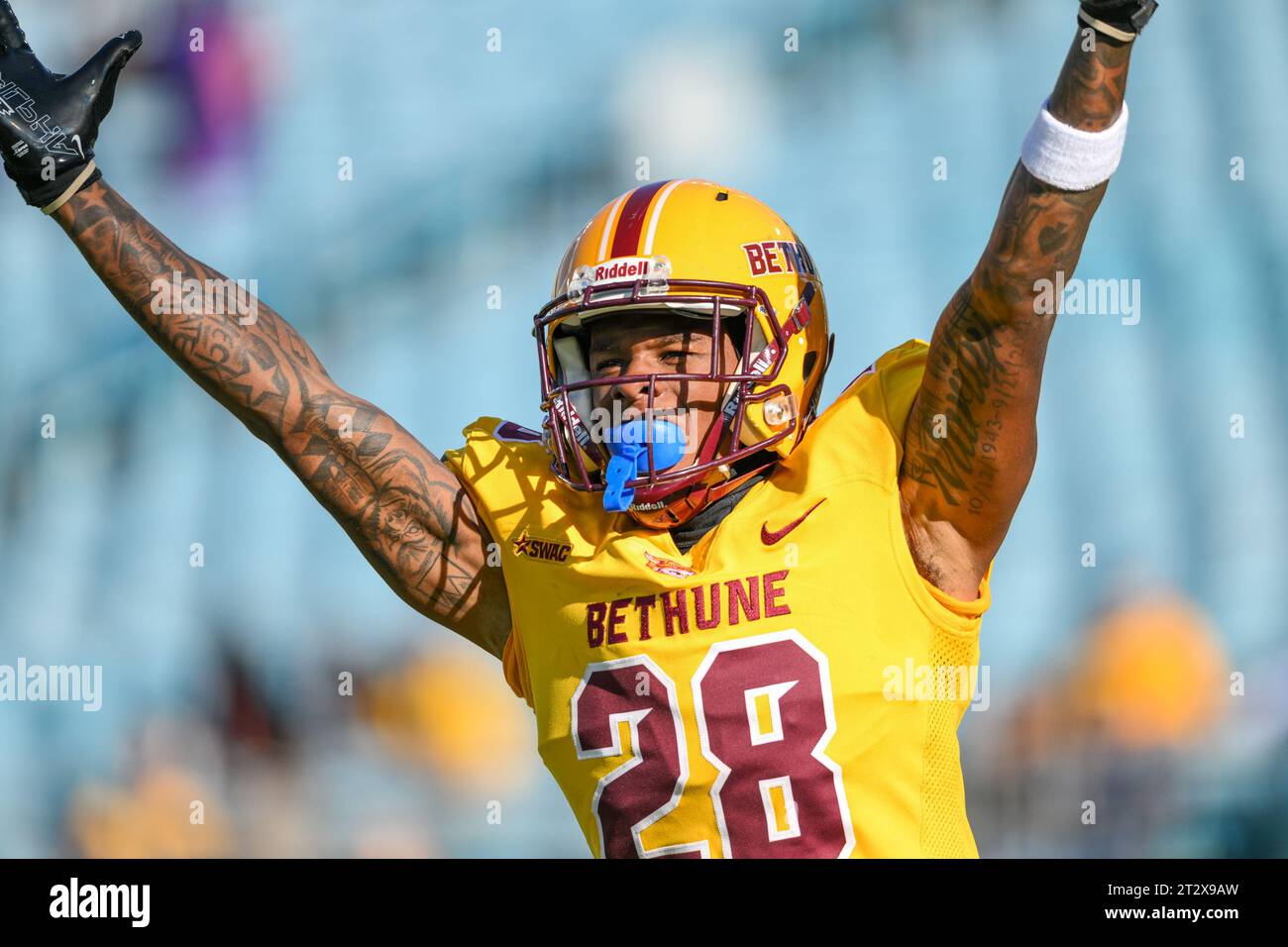Jacksonville, FL, USA. 21st Oct, 2023. Bethune Cookman wide receiver ...