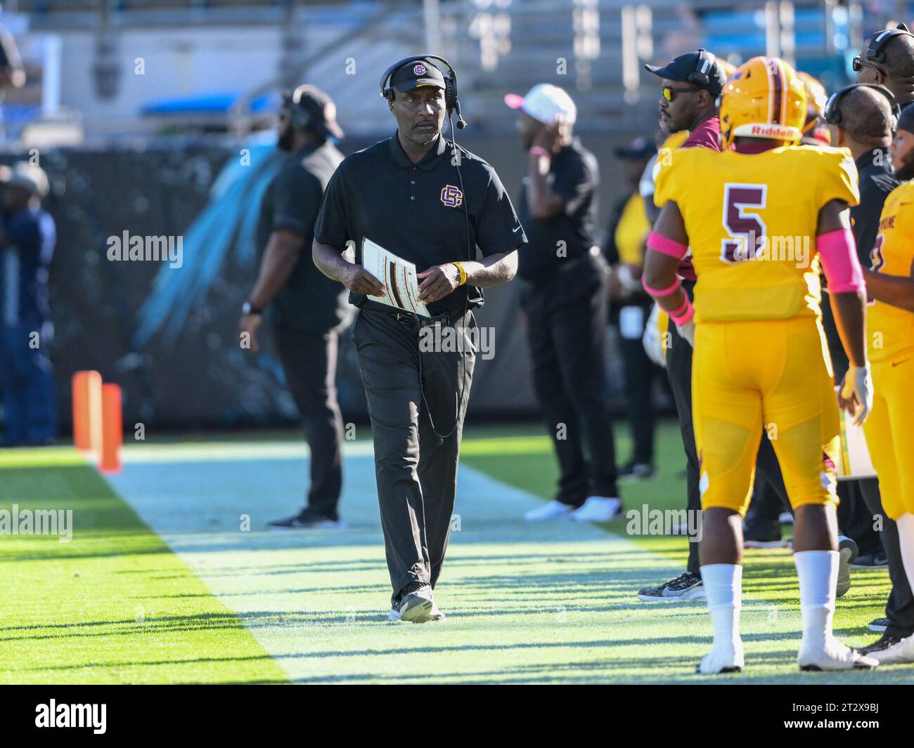 Jacksonville, FL, USA. 21st Oct, 2023. Bethune Cookman head coach ...