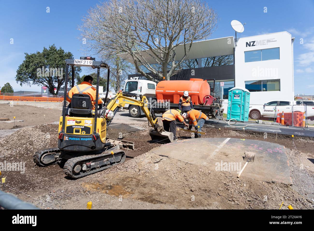 Tauranga New Zealand - October. 2023; Infrastructure roadworks and ...