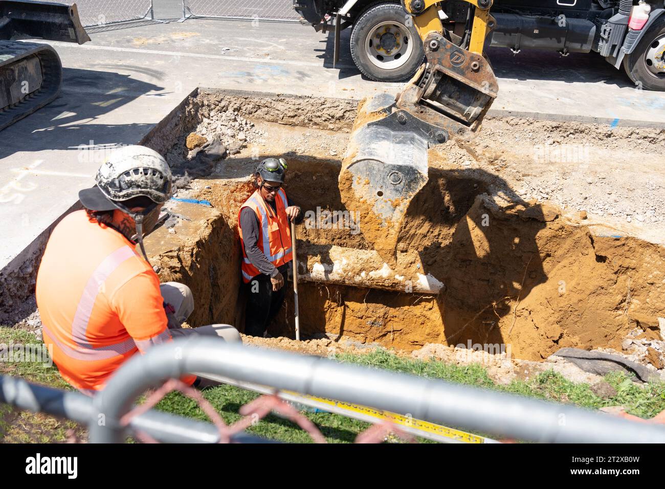 Tauranga New Zealand - October. 2023; Infrastructure roadworks and ...