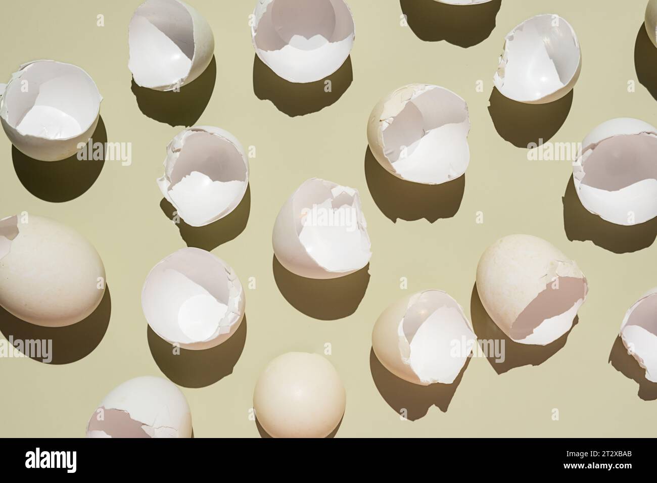 Empty broken eggshell layout Stock Photo - Alamy