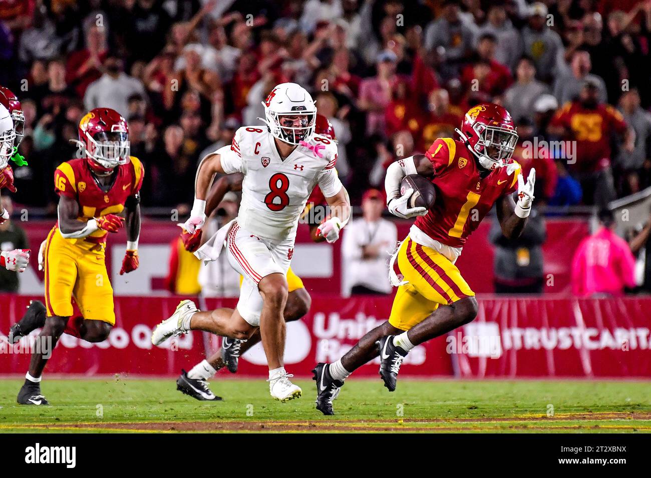 Los Angeles, CA. 21st Oct, 2023. USC Trojans wide receiver Zachariah ...