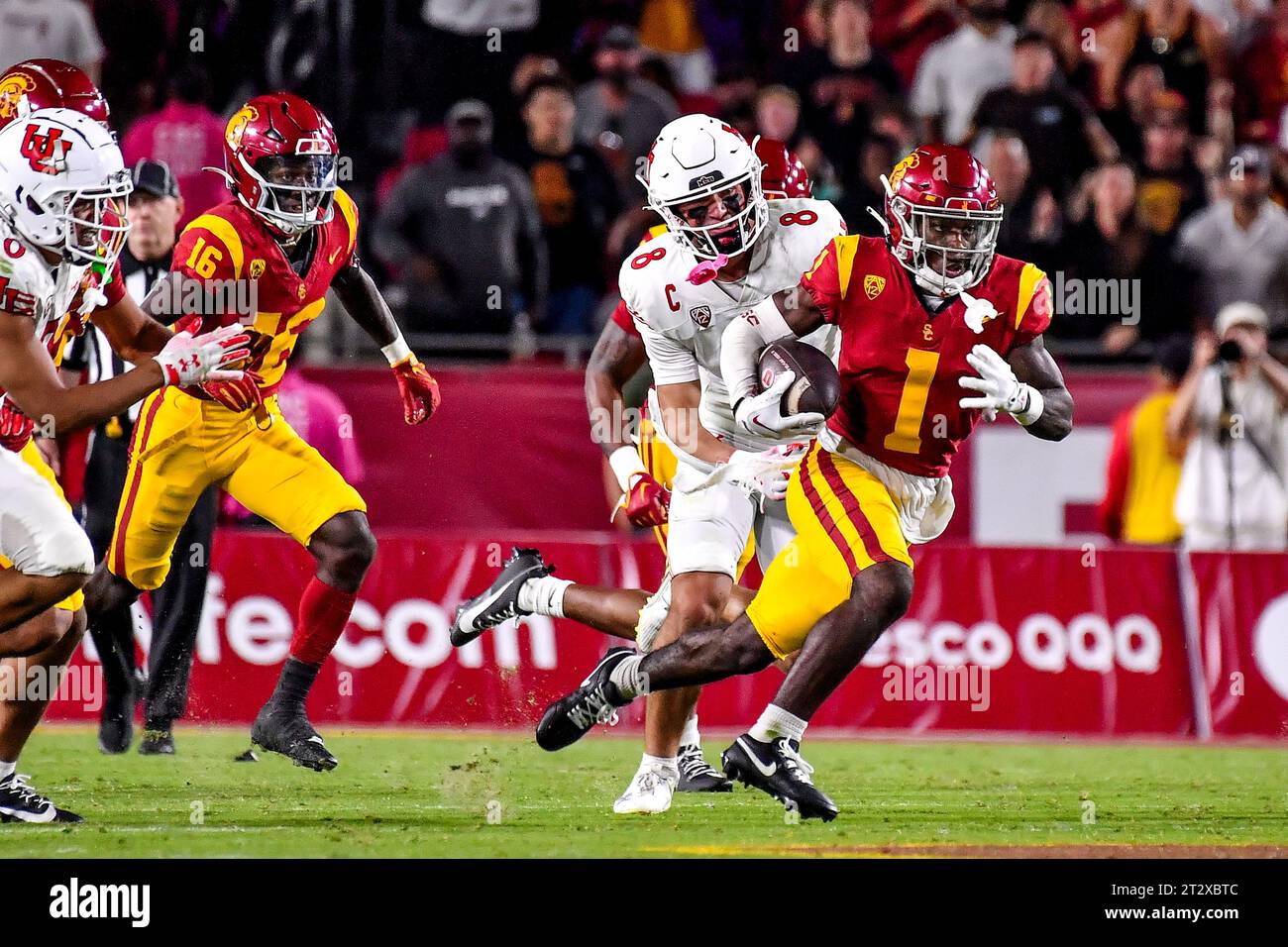 Los Angeles, CA. 21st Oct, 2023. USC Trojans wide receiver Zachariah ...