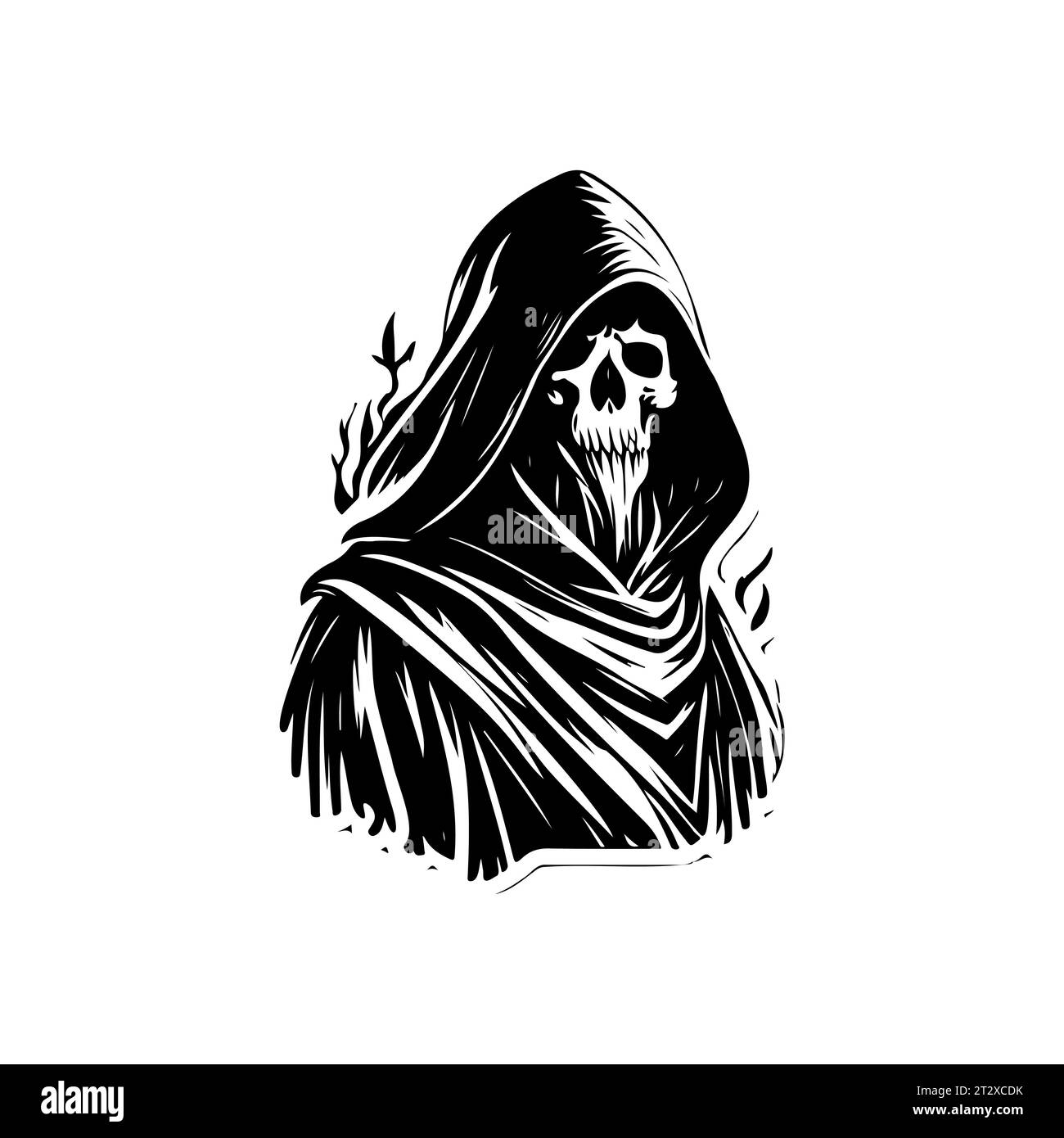 Grim Reaper Head Logo