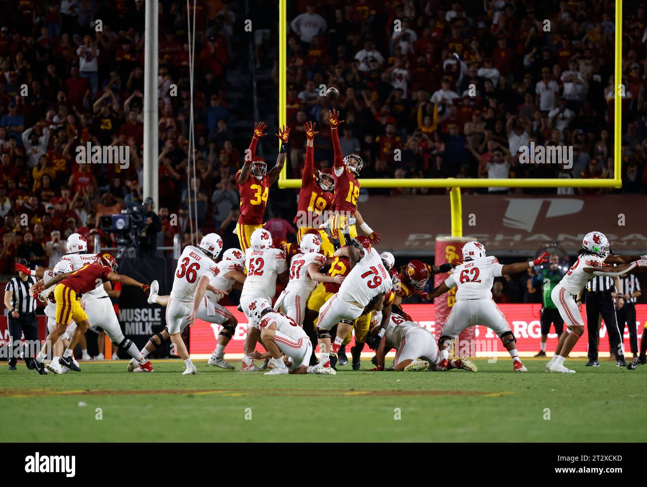 October 21, 2023 Utah Utes place kicker Cole Becker (36) kicks the game ...