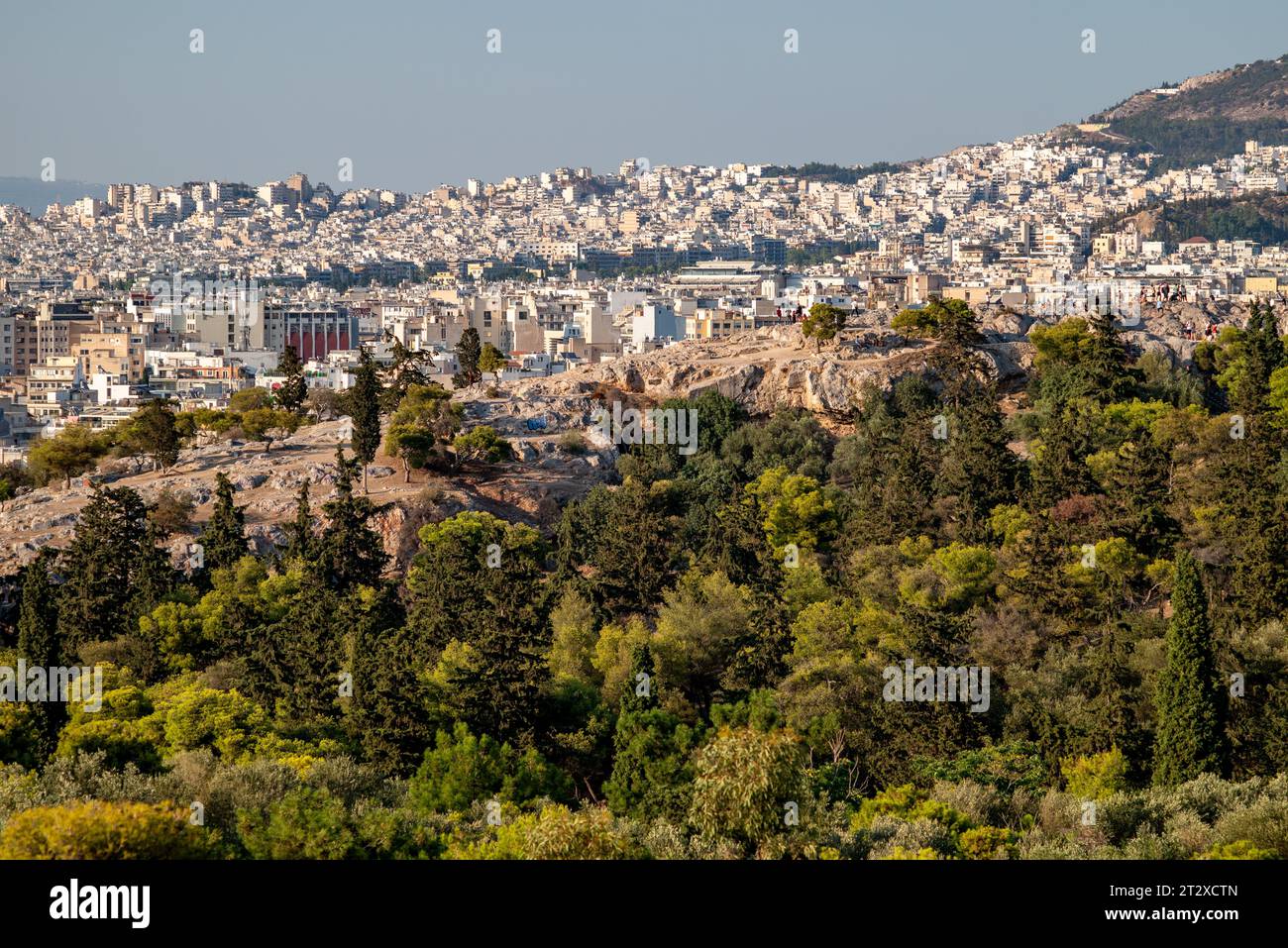 Aerial cityscape panoramic view of Athens capital city of Greece Stock ...
