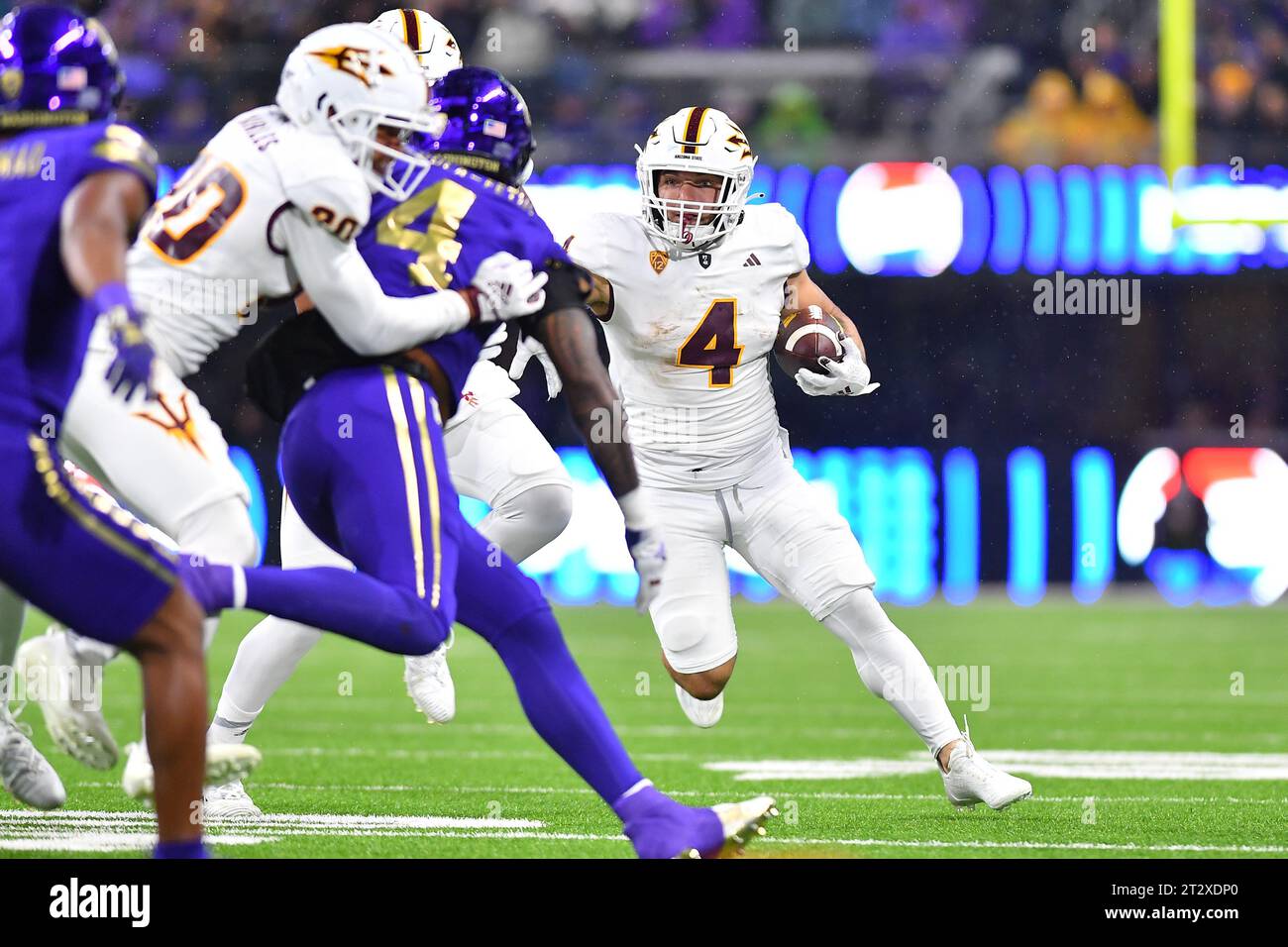 Seattle, WA, USA. 21st Oct, 2023. Arizona State Sun Devils running back ...