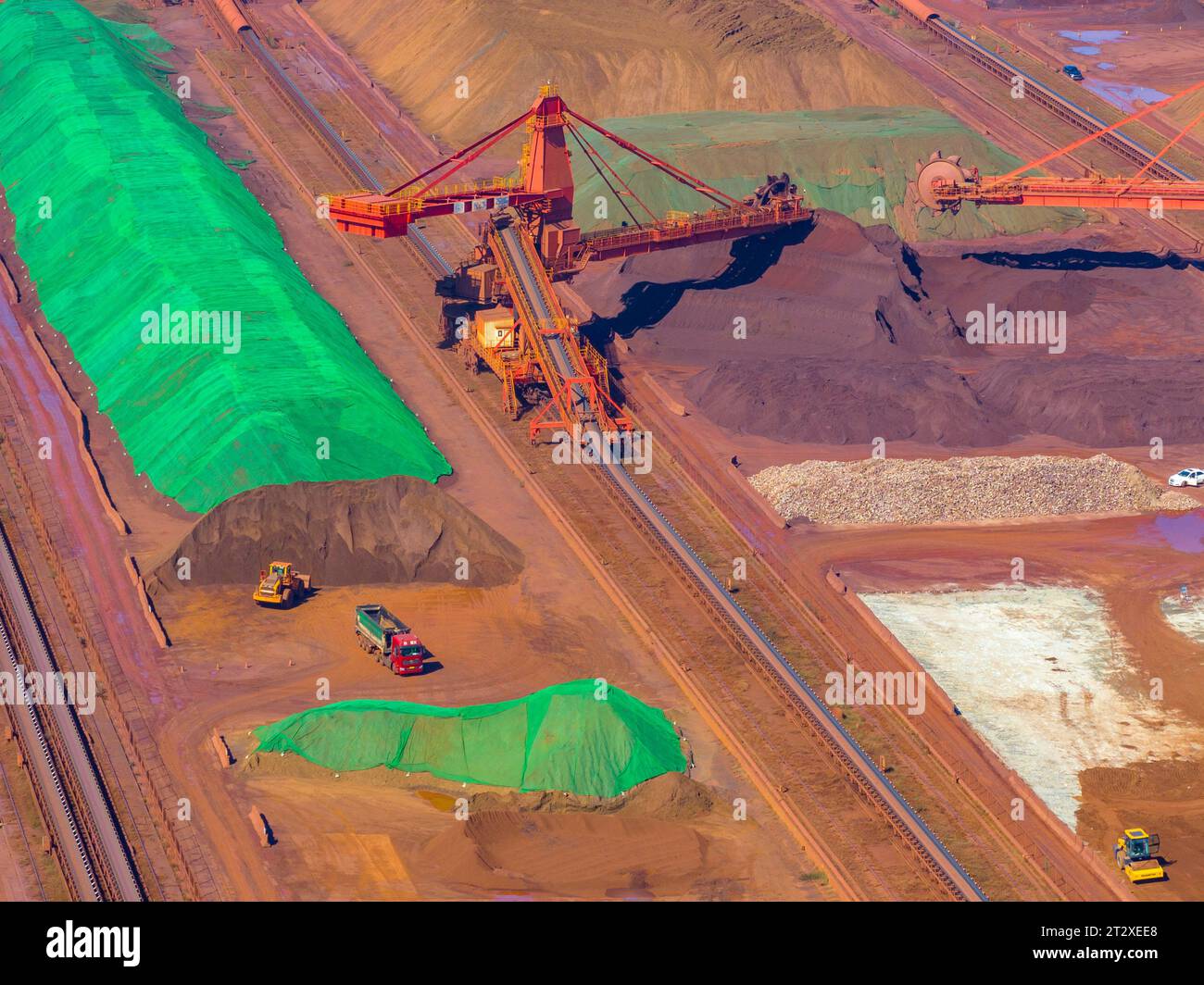 LIANYUNGANG, CHINA - OCTOBER 21, 2023 - Aerial photo shows the scene of ...